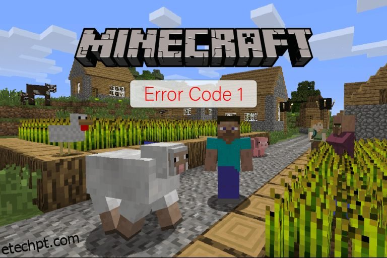 O que significa o código de erro 1 no Minecraft? Como corrigi-lo ...