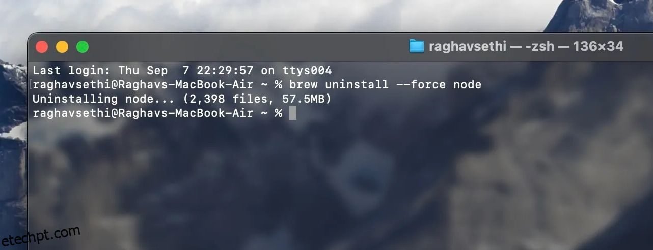 Como desinstalar o Node.js do seu Mac - etechpt.com Como desinstalar o Node.js do seu Mac - etechpt.com