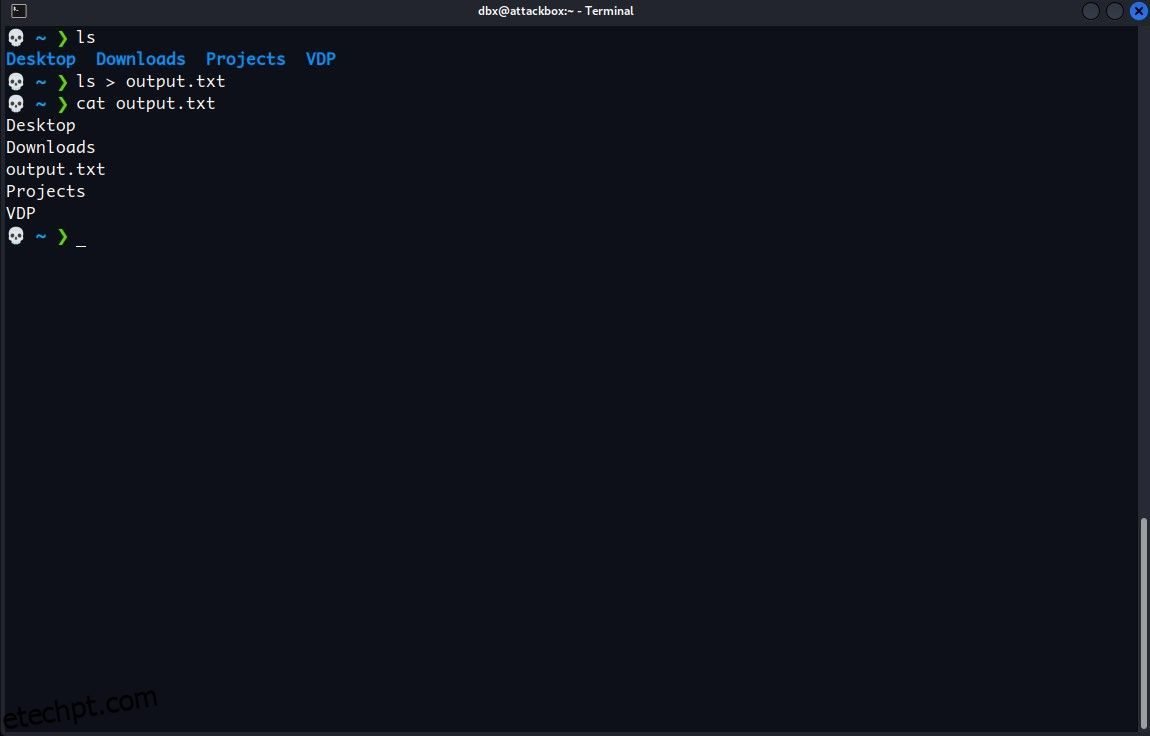 Como salvar a saída da linha de comando em arquivo no Windows, Mac e Linux - etechpt.com